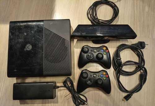 Xbox 360 E + 2 джойстика + Kinect