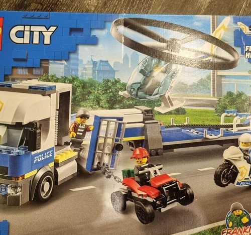 Lego city 60244 Полицейский вертолетный транспорт