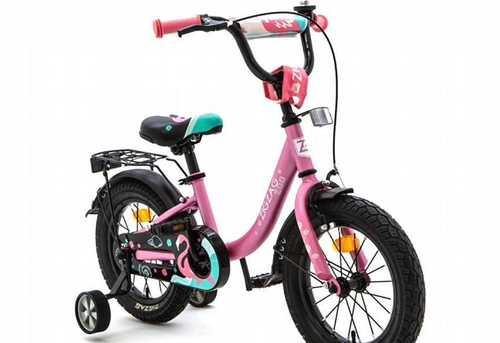 Детский велосипед zigzag 14" Zoo розовый (2024)