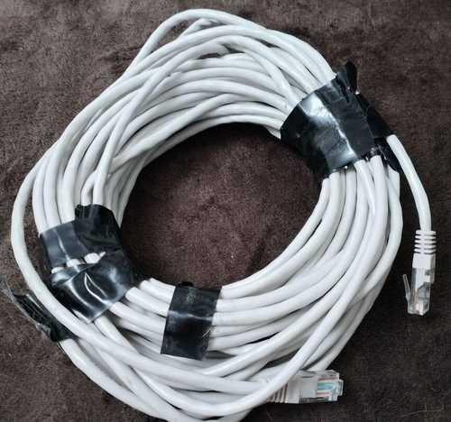 Интернет кабель 15м, коннектор rj45, cat 5e, UTP п