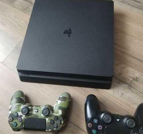 Sony playstation 4 slim 1tb  2 геймпада, игры