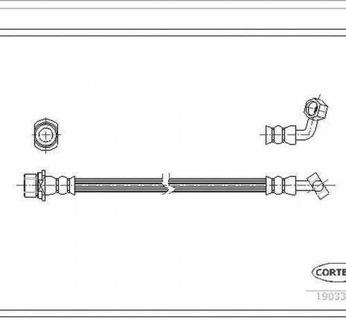 Тормозной шланг 19033089