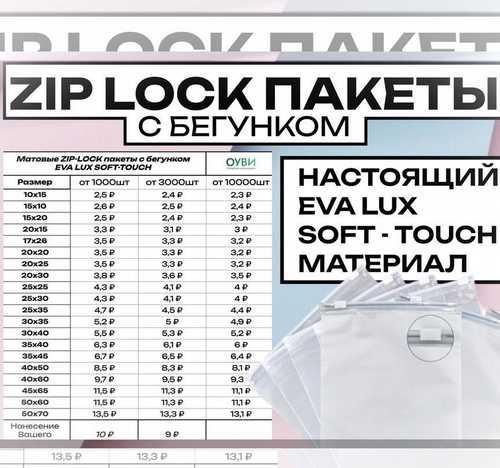 Матовые пакеты Zip- lock (зип лок)