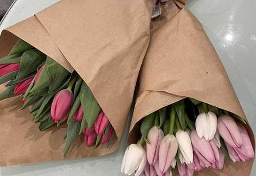Тюльпаны на 8 марта готовый букет