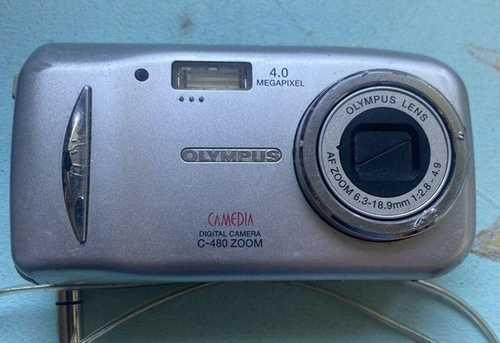 Винтажный фотоаппарат olympus С-480 zoom