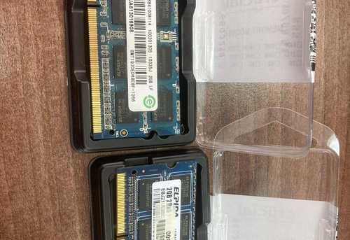 Оперативная память две планки ddr3 2gb 1066