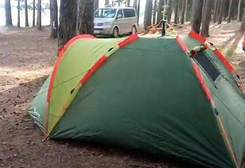Палатка трехместная с тамбуром автомат 2х-слойная
