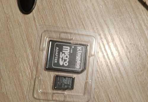 Карта памяти MicroSD Kingston полностью новая