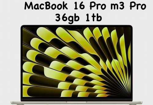 Macbook Pro 16 m3 pro 36gb 1tb