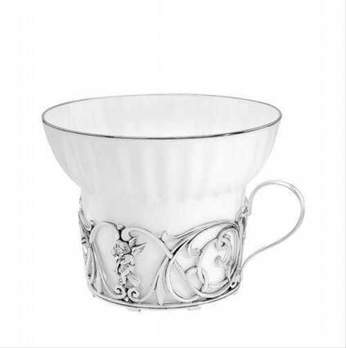 Чашка чайная «Ангел» из серебра