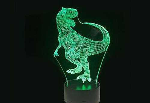Светильник ночник "Тиранозавр" на подставке