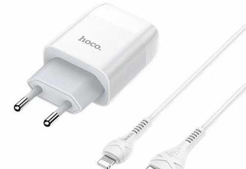 Набор 2 в 1 сзу + Кабель для Apple hoco C73A 2А (б