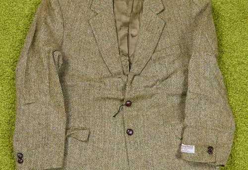 Винтажный твидовый пиджак Harris Tweed р-р 54