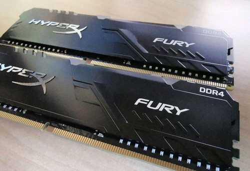 HyperX fury Black по 8GB / 16 / 32 / 64 / 3200мгц