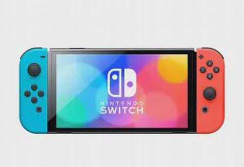 Игровая консоль, Nintendo Switch oled, Neon Blue a