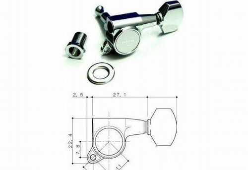 Колки локовые Gotoh SG381-MG-07-C- L3+R3