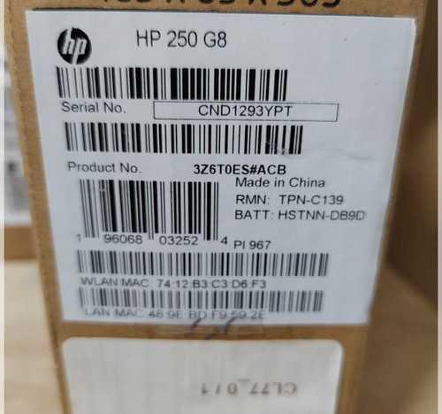 Ноутбук HP 250 (3Z6T0ES)