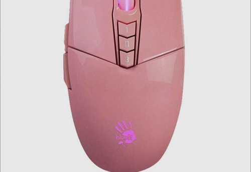Игровая розовая мышь bloody