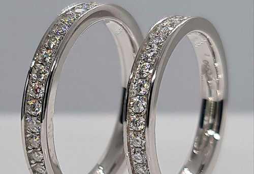 Кольцо дорожка с бриллиантами (муассанитами)