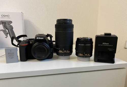 Nikon D5600 + 2 объектива 18-55 и 70-300