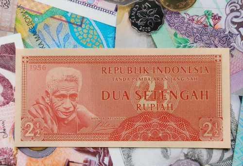 2 1/2 рупии, 1956. Индонезия. UNC