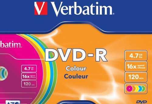 Диск DVD-R Verbatim 4.7Gb 16x Slim case (10шт)