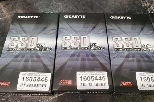 Новые SSD / NVMe M.2 2280 / Gigabyte 256Gb