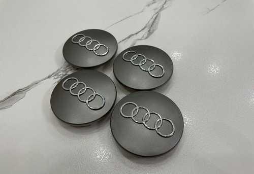 Колпачки на диски 4 шт Audi 68 мм графит серые