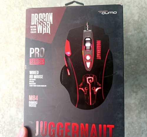 Мышь qumo Juggernaut M84 6400dpi, кабель в оплетке