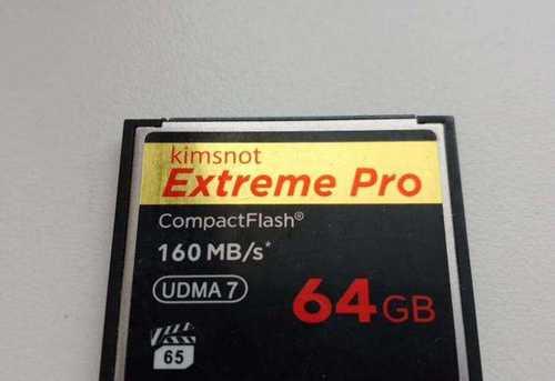Карта памяти Compact Flash extreme pro 64 GB