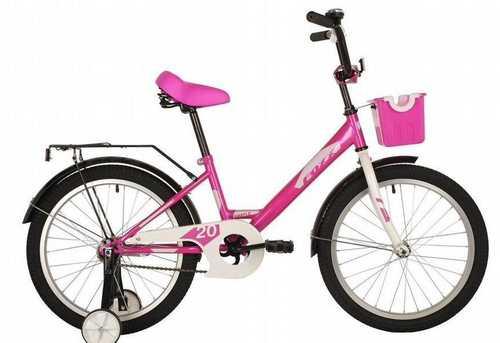 Велосипед foxx 20" simple розовый, сталь, тормоз н