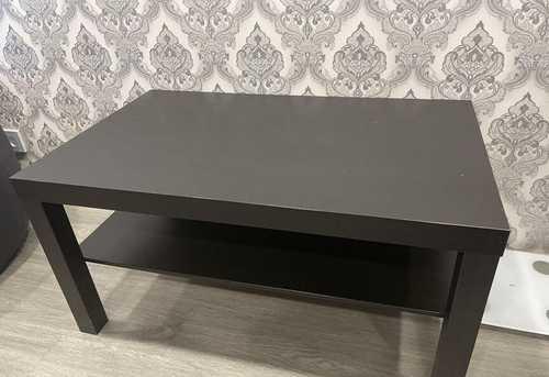 IKEA журнальный стол lack черно-коричневый