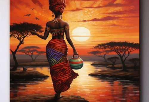 Картина маслом на холсте Очарование Африки