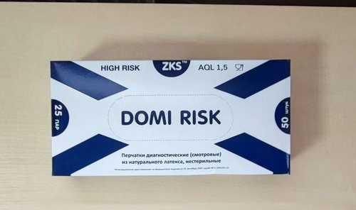 Перчатки латексные Domi Risk, High Risk 13гр