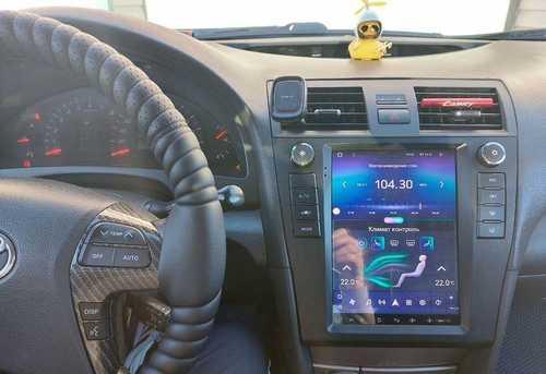 Android магнитола стиль Tesla Camry V40 2006 -2011