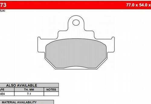 FDB673P Тормозные колодки дисковые moto, блистер 2