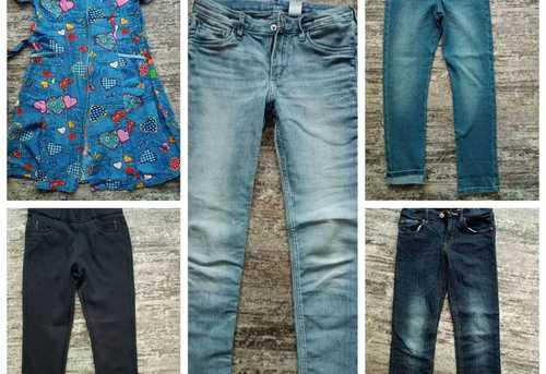 Штаны, джинсы зауженные для девочки 140 см