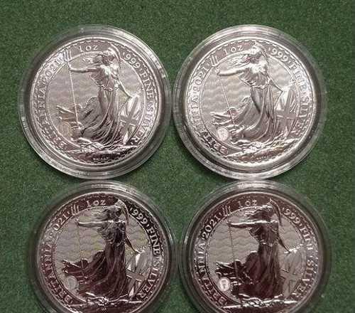 Монеты Великобритания 2021 Британия Серебр