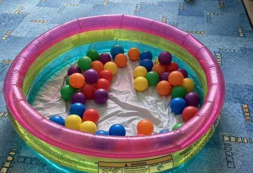 Надувной бассейн с шариками