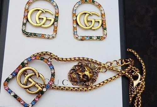 Комплект подвеска серьги Gucci