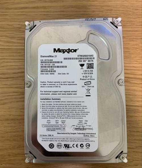 Жесткий диск для компьютера Maxtor HDD 250 Gb