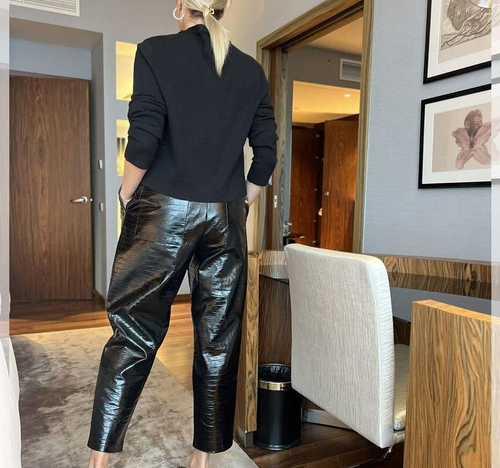 Брюки экокожа кроко Twin Set новые