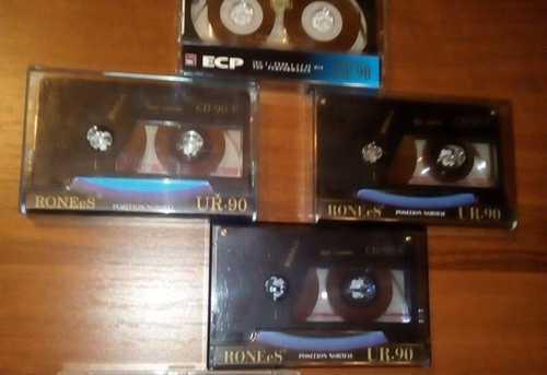Аудиокассеты из 90-х, одна 80-х, б.у., 5 штук