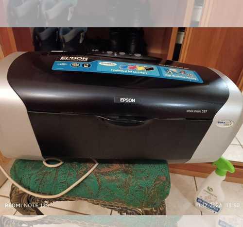 Цветной принтер epson бу stylus C87