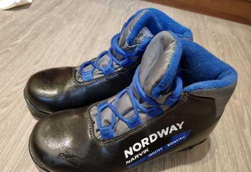 Лыжи беговые, лыжные ботинки nordway детские