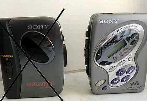 Кассетные аудиоплееры Sony Walkman