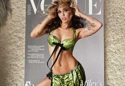 Журнал Vogue British June 2023 Miley Cyrus