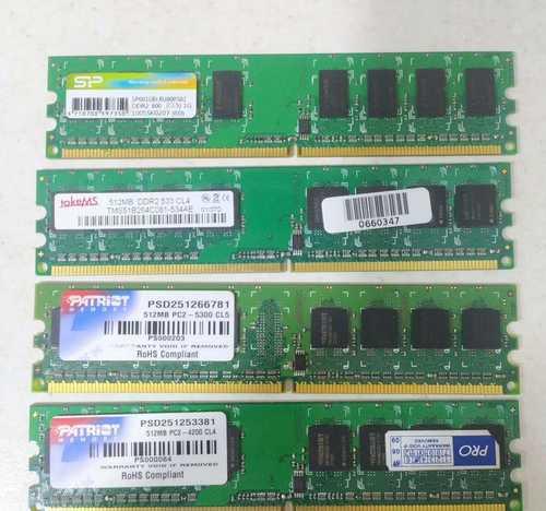 Оперативная память ddr2 512/1Gb