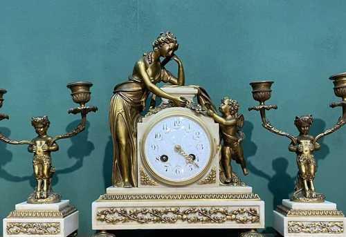 Антикварные каминные часы 18 век