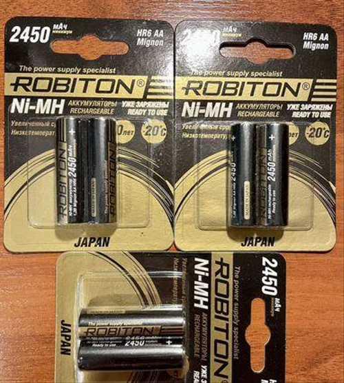 Аккумуляторы Robiton 2450 mah Japan